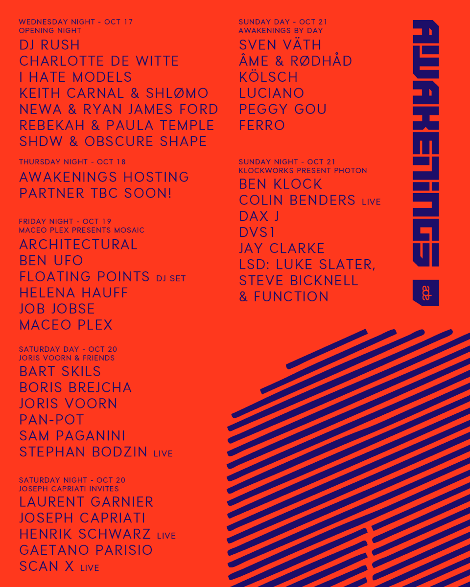 Awakenings prepares seven events during ADE week - Electronic Groove