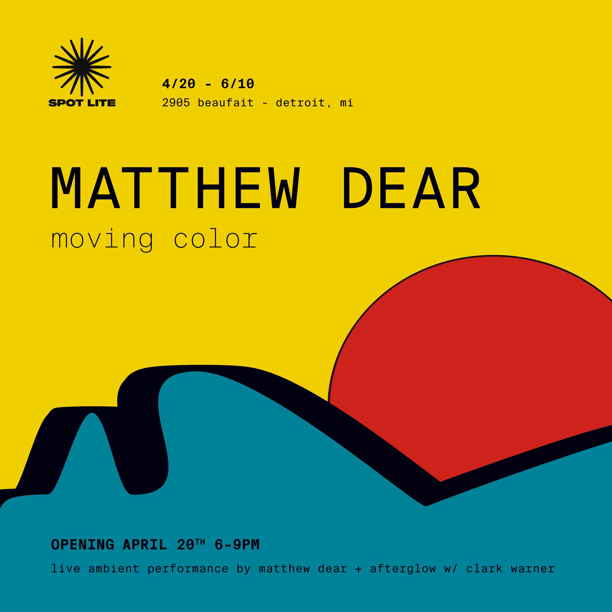 Matthew Dear makes visual art debut with 'moving color' - Electronic Groove