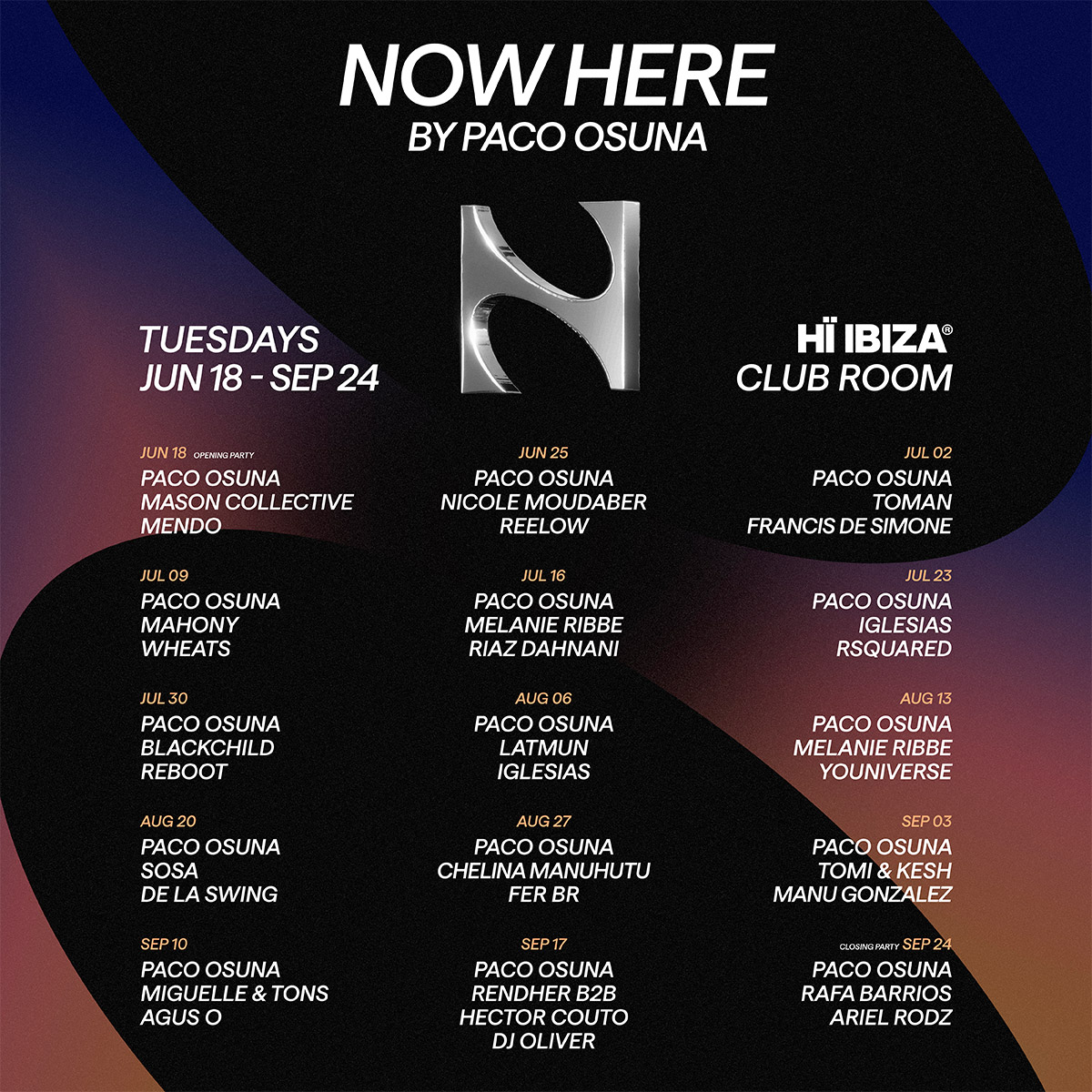 Paco Osuna's Now Here residency returns to Hï Ibiza on its third season ...