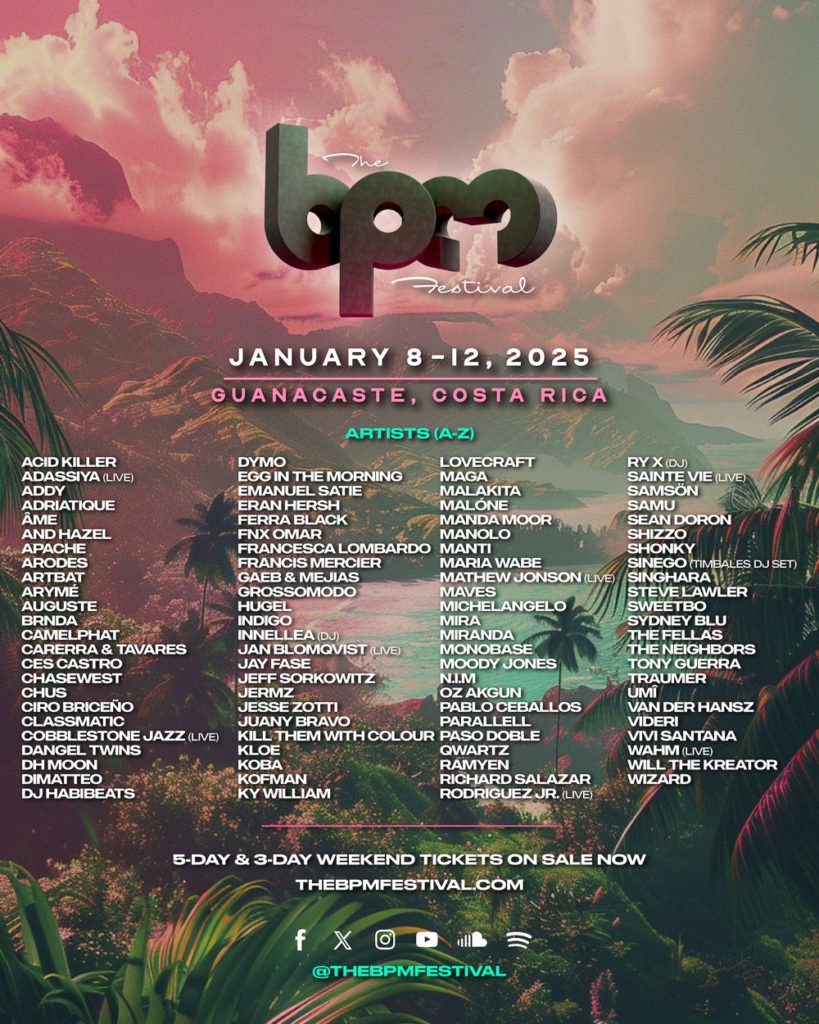 The BPM Festival Costa Rica unveils its 2025 lineup - Electronic Groove