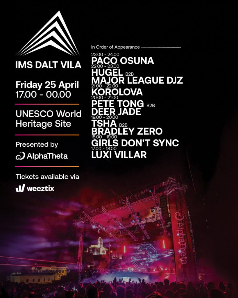 Pete Tong and Paco Osuna headline IMS Dalt Vila's 2025 lineup ...