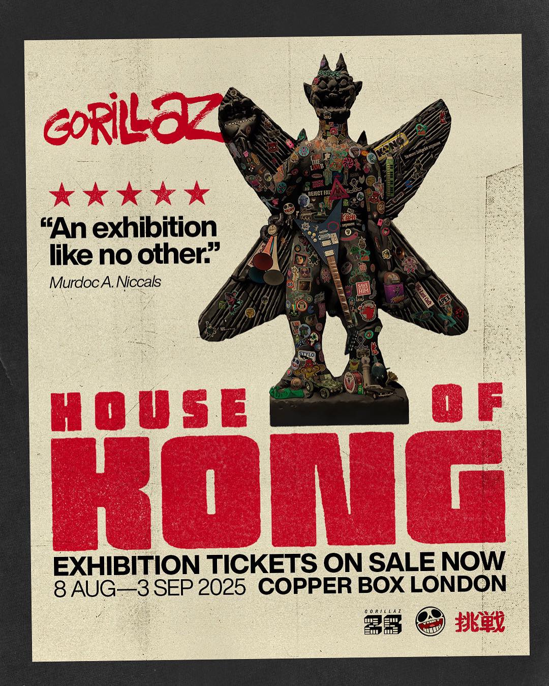 Gorillaz unveil 25th anniversary exhibition ‘House Of Kong ...