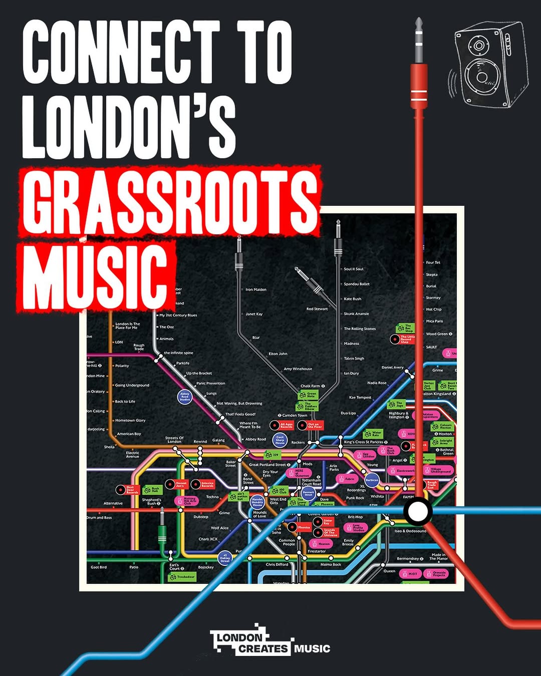 London's music venues take center stage in new tube map design ...