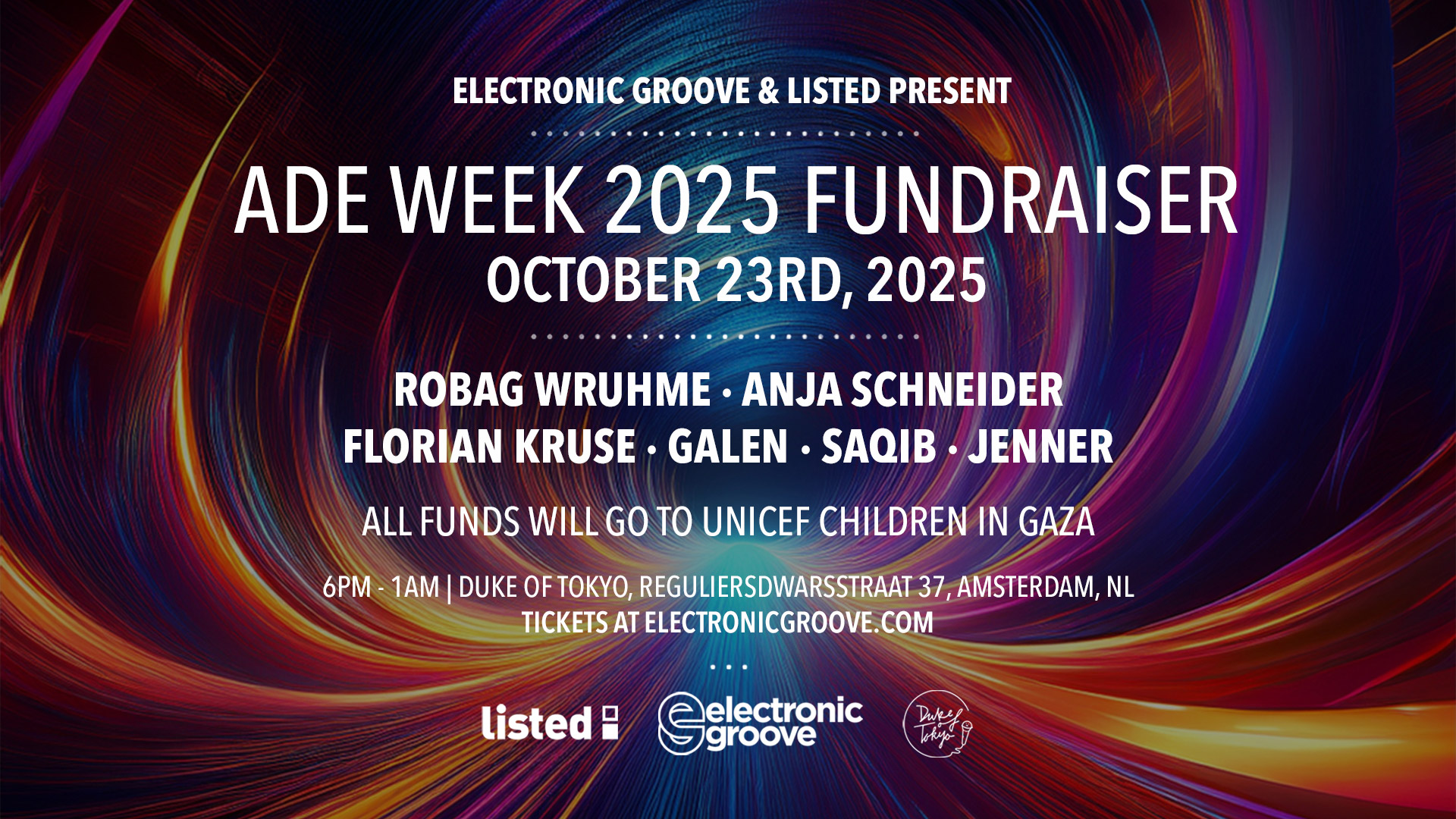 ADE Week 2025 Fundraiser for Gaza’s Children - Electronic Groove