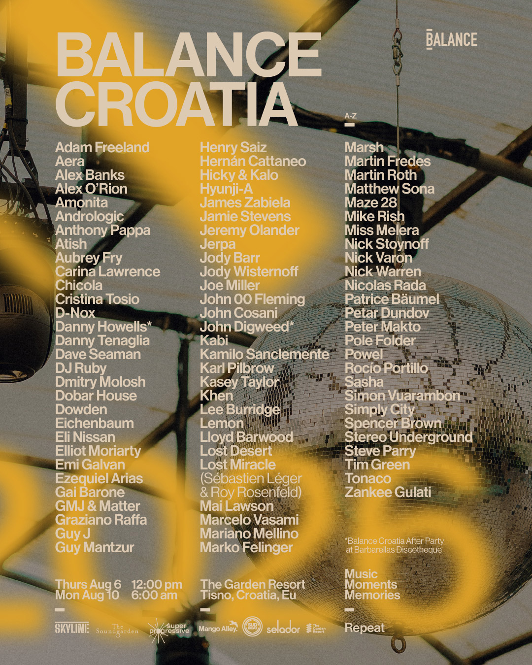 Balance Croatia returns in 2026 with Hernan Cattaneo, John Digweed ...