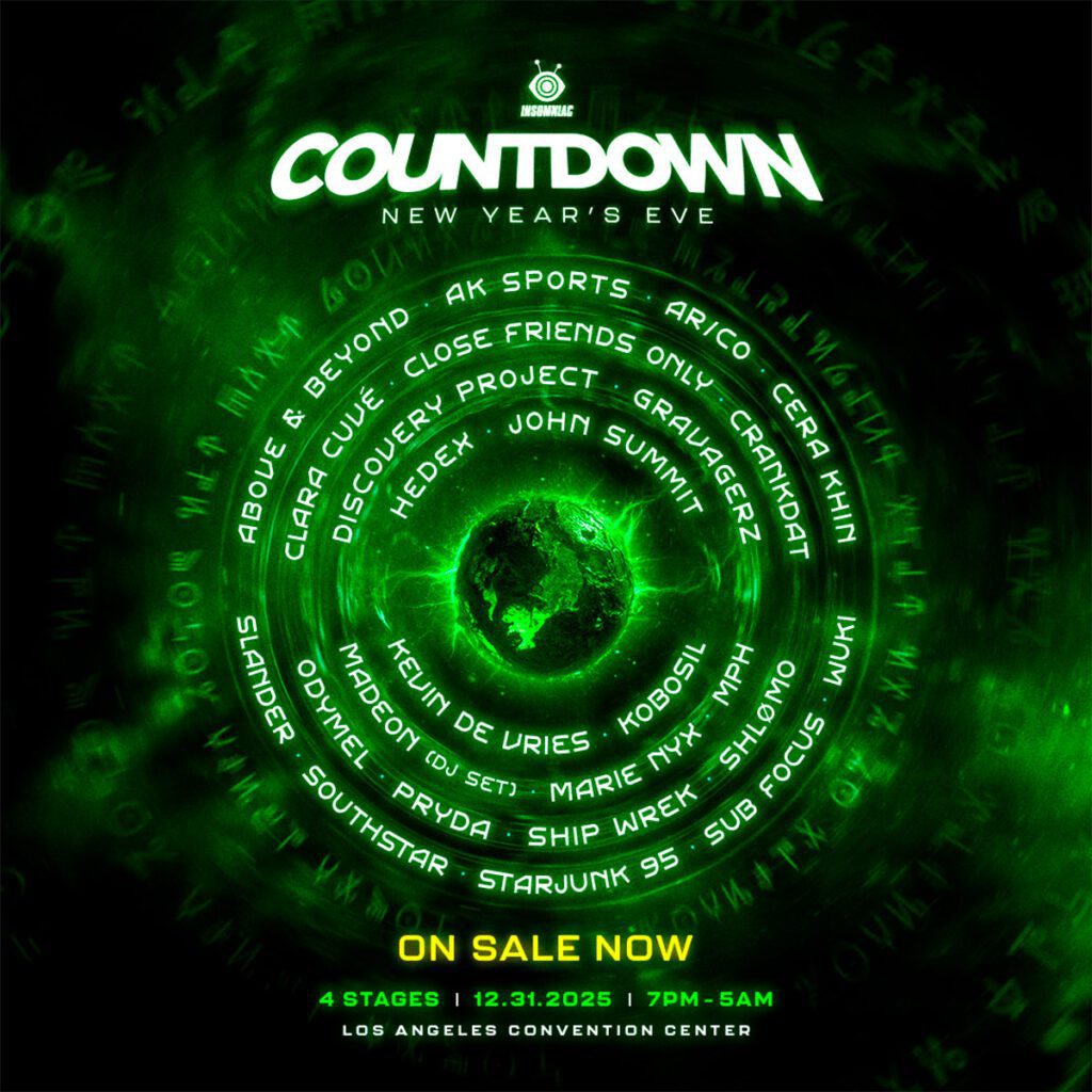 Insomniac reveals Countdown NYE 2025 lineup - Electronic Groove