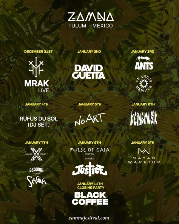 Zamna Festival returns to Tulum for its 2026 edition - Electronic Groove