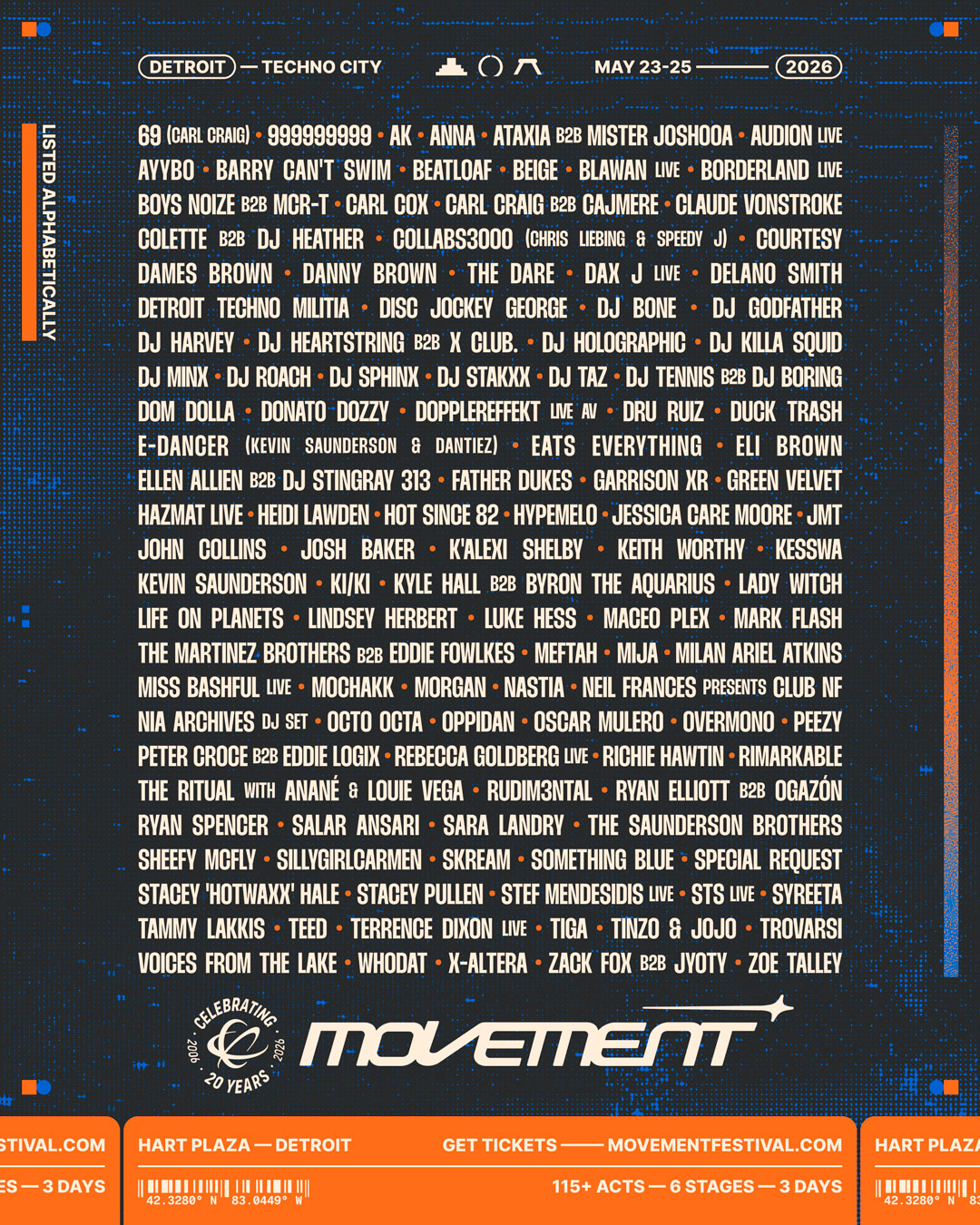 Movement Detroit reveals 2026 program with over 115 acts - Electronic ...